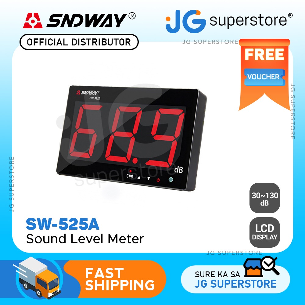 Sndway SW-525A Sound Level Meter 30~130db Noise Decibel Large Screen ...