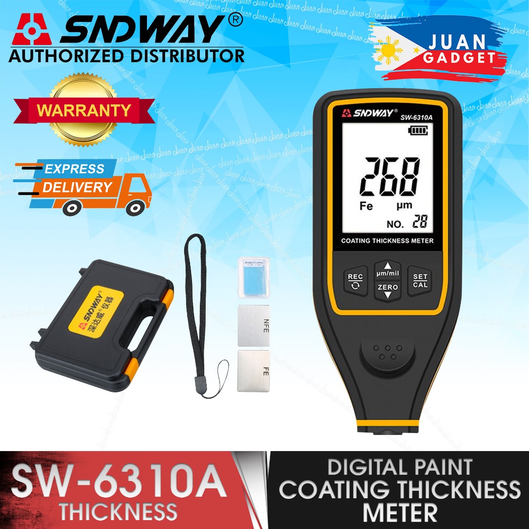 Sndway SW-6310A Digital Paint Coating Thickness Gauge Meter | JG ...