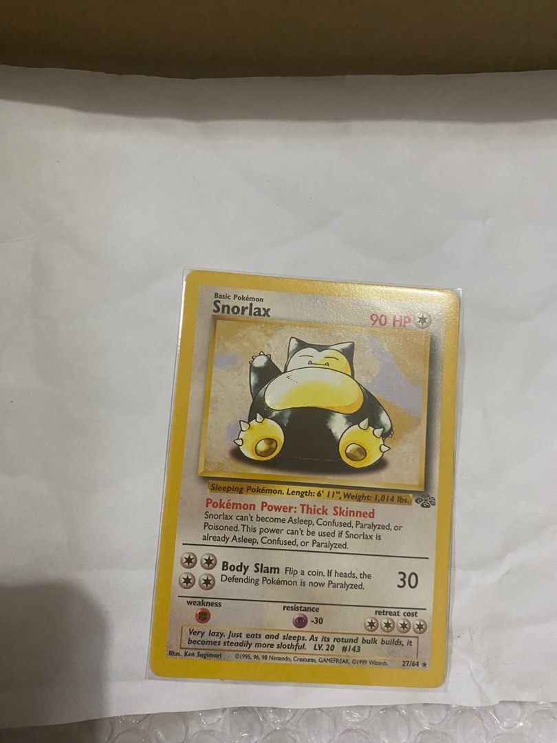 Snorlax first edition, Hobbies & Toys, Toys & Games on Carousell