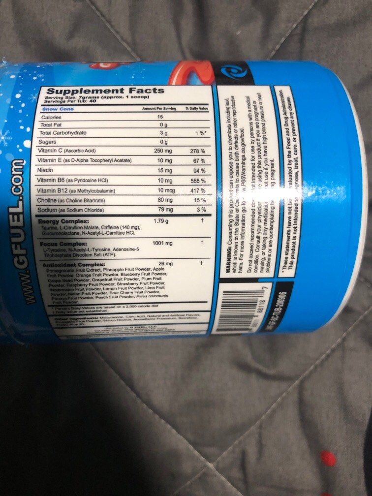 Snow cone Gfuel, Food & Drinks, Beverages on Carousell