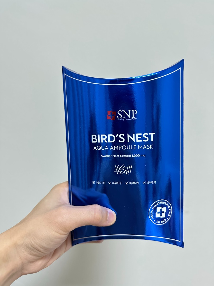 SNP Bird's Nest Aqua Ampoule Mask, 1000 mg, 10 Packets, 25 ml Each, Beauty & Personal Care, Face ...