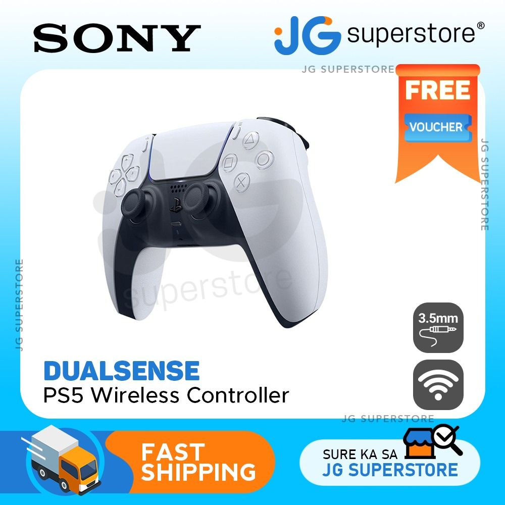 Sony DualSense PS5 Wireless Controller with Built-in Mic & Headset Jack, Haptic Feedback ...