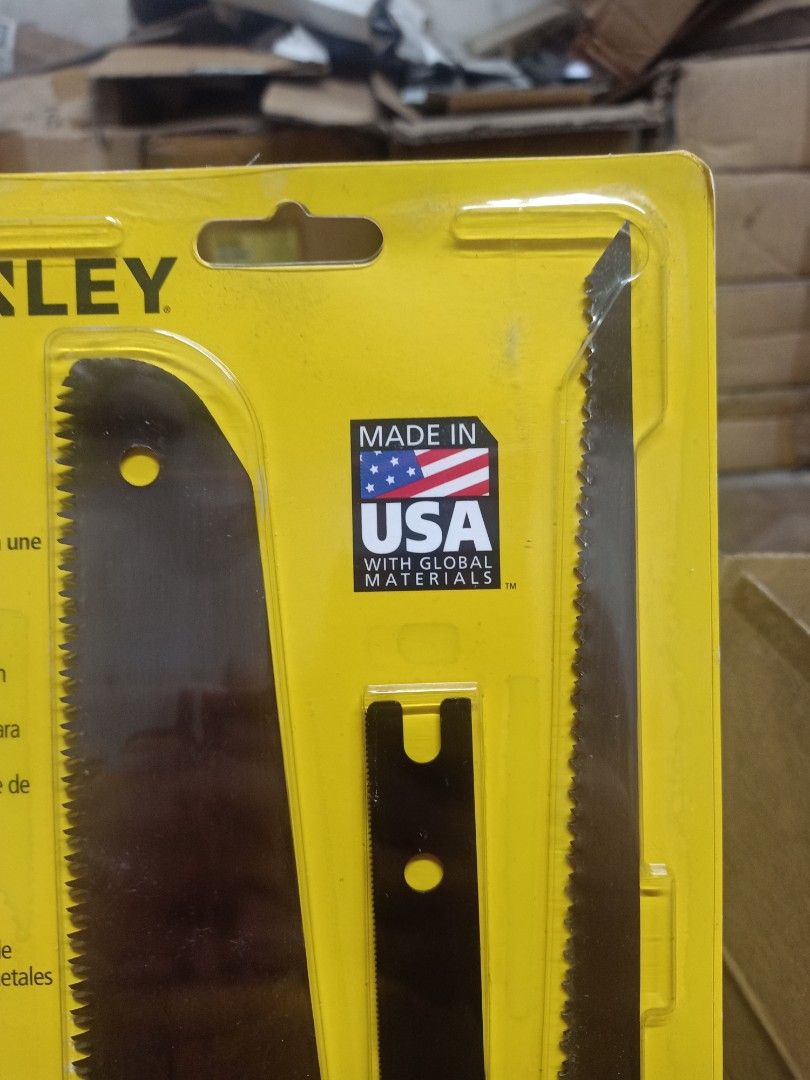 STANLEY NEST OF SAW WITH 3 PCS BLADES #15-175 METAL HANDLE #15-090 PVC ...
