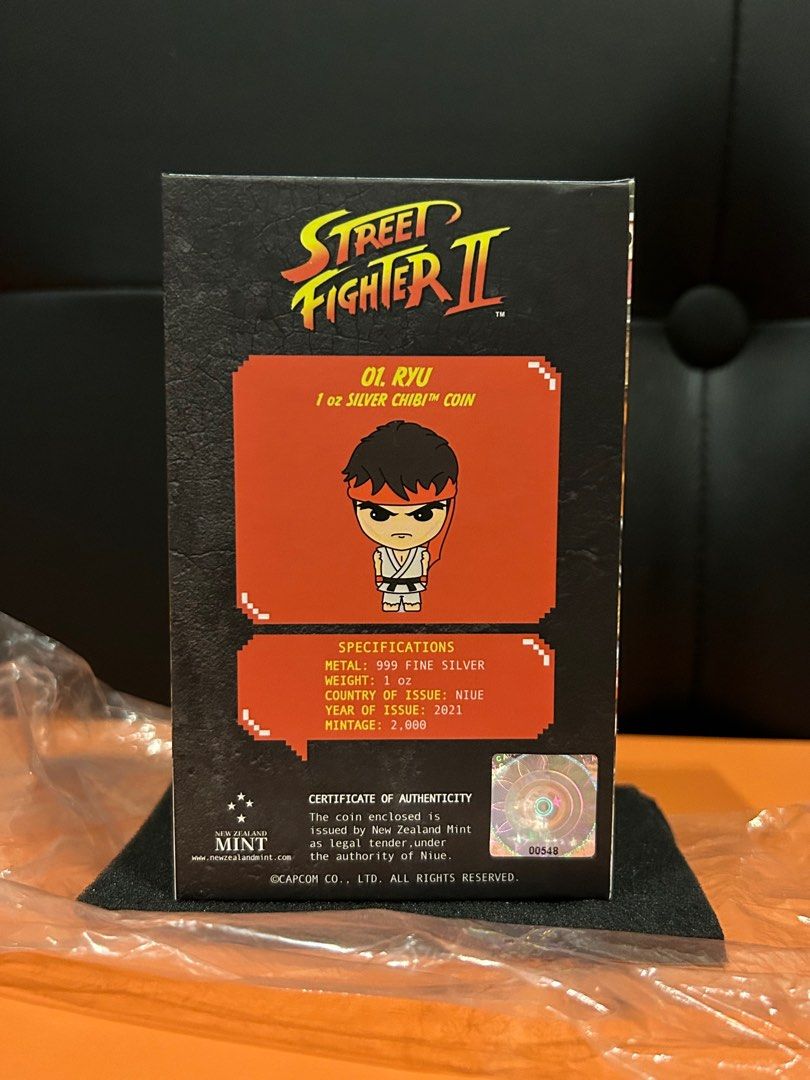 Street Fighter II Ryu 1 Oz Silver Chibi Coin, Hobbies & Toys ...