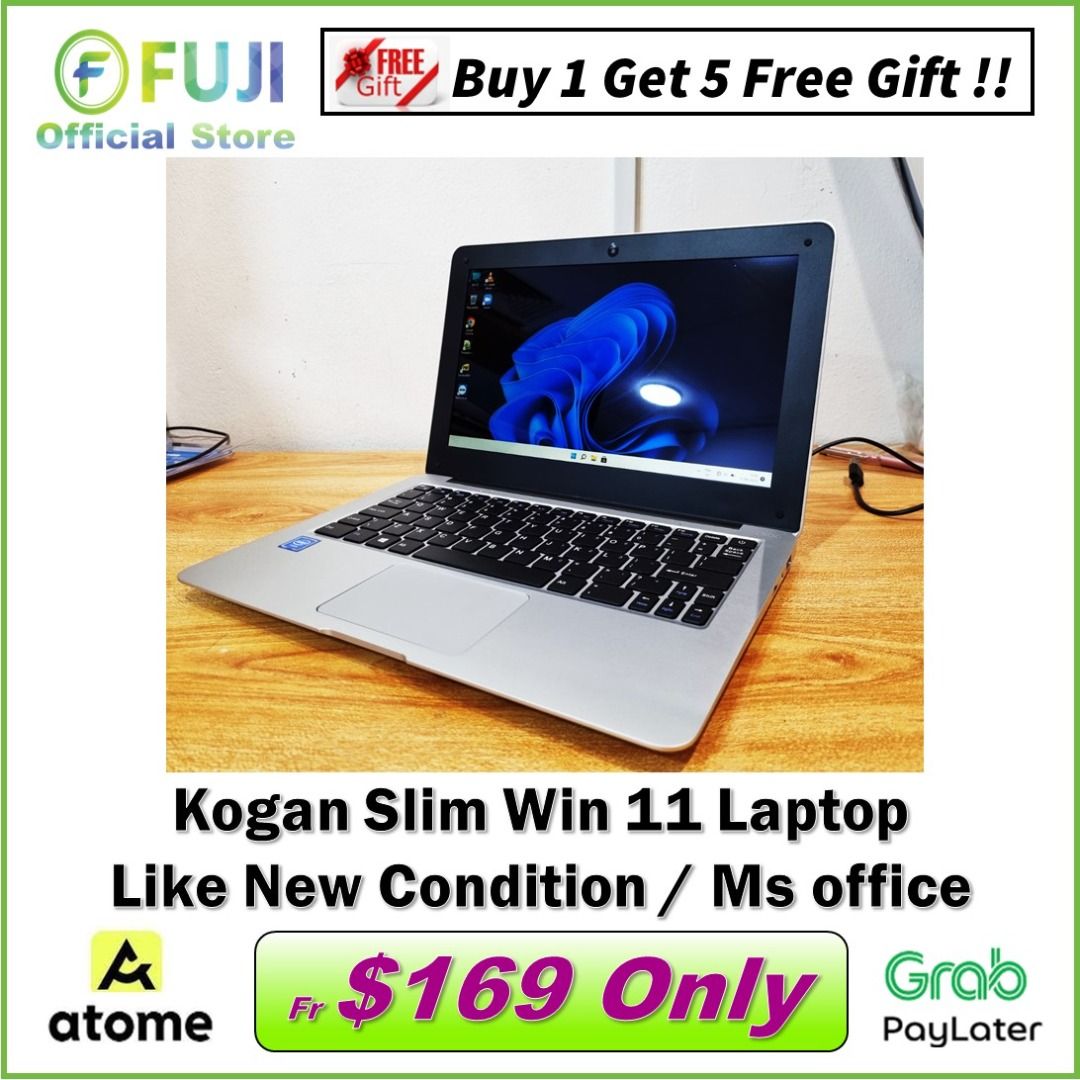 Super Slim Kogan Laptop - SSD Drive - Windows 11 + Free MS Office ...