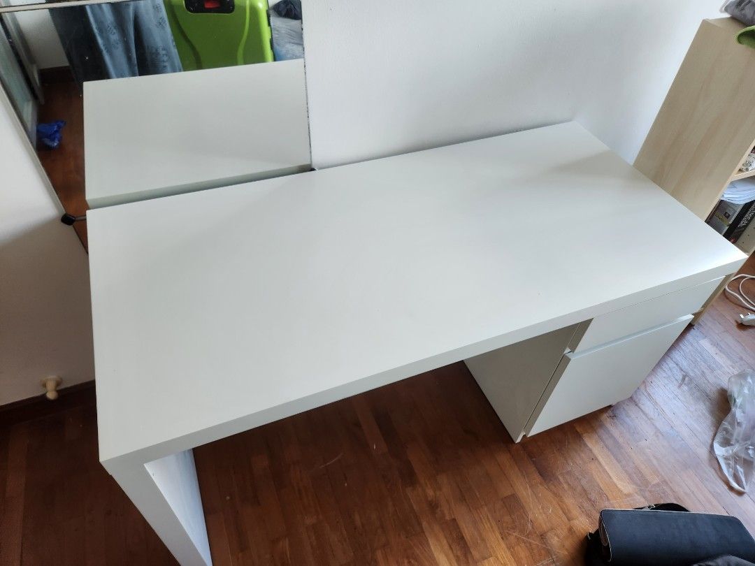 Study Table IKEA Malm, Furniture & Home Living, Furniture, Tables ...
