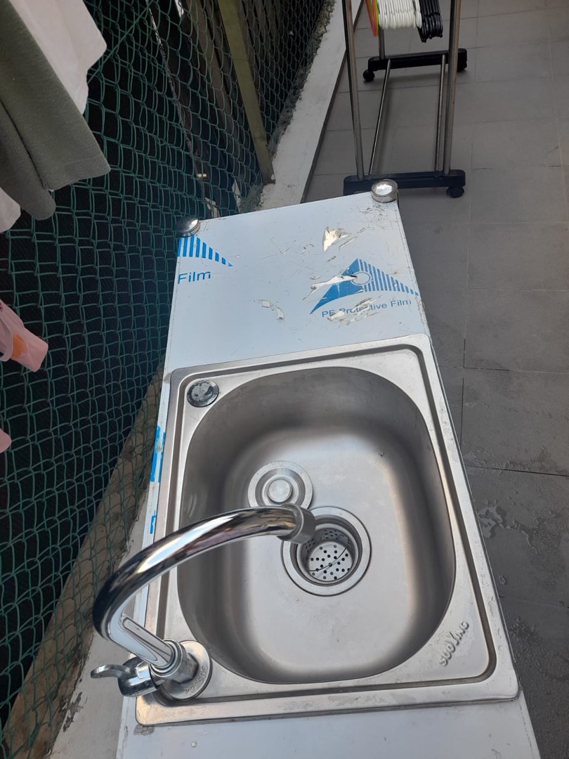 Temporary free standing kitchen sink for renovation- outdoor/indoor use ...