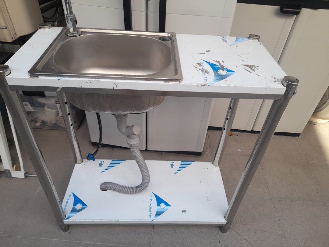 Temporary free standing kitchen sink for renovation- outdoor/indoor use ...