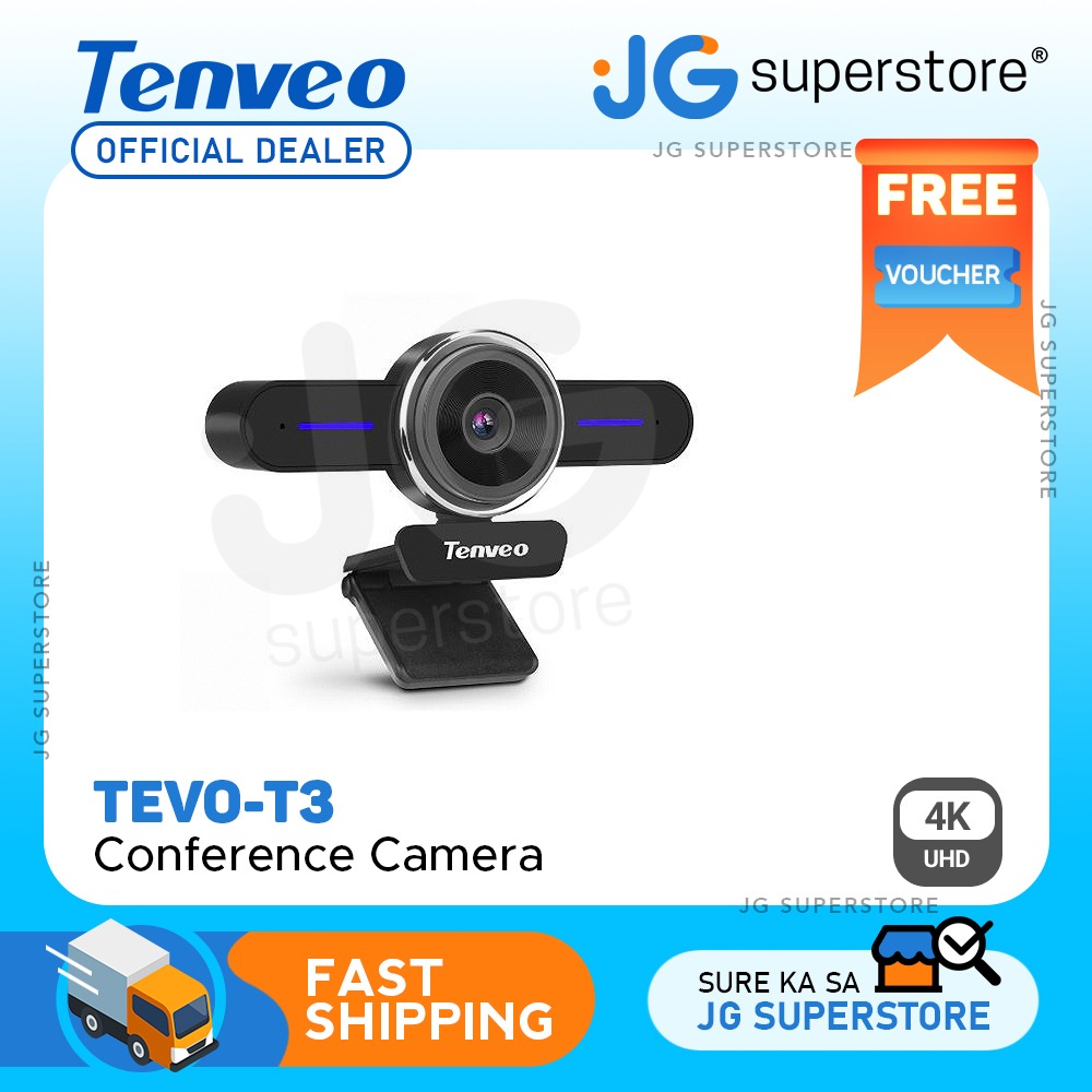 Tenveo TEVO T3 UHD 4k Video Camera with 80 Degree Wide Angle FOV, Auto ...