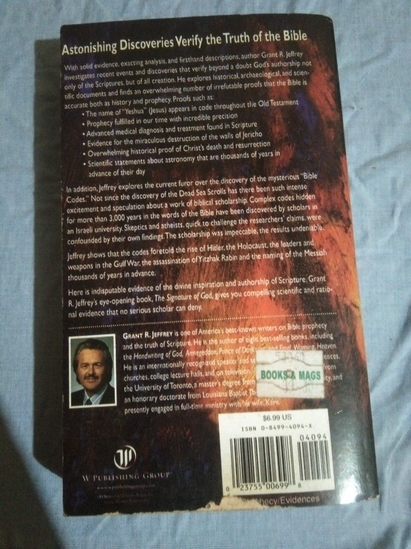 The Signature of God book sale on Carousell