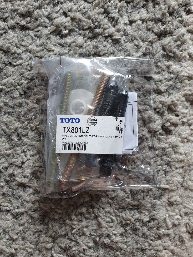 Toto Wall Mounting Bolts TX801LZ, Serba Serbi, Others di Carousell