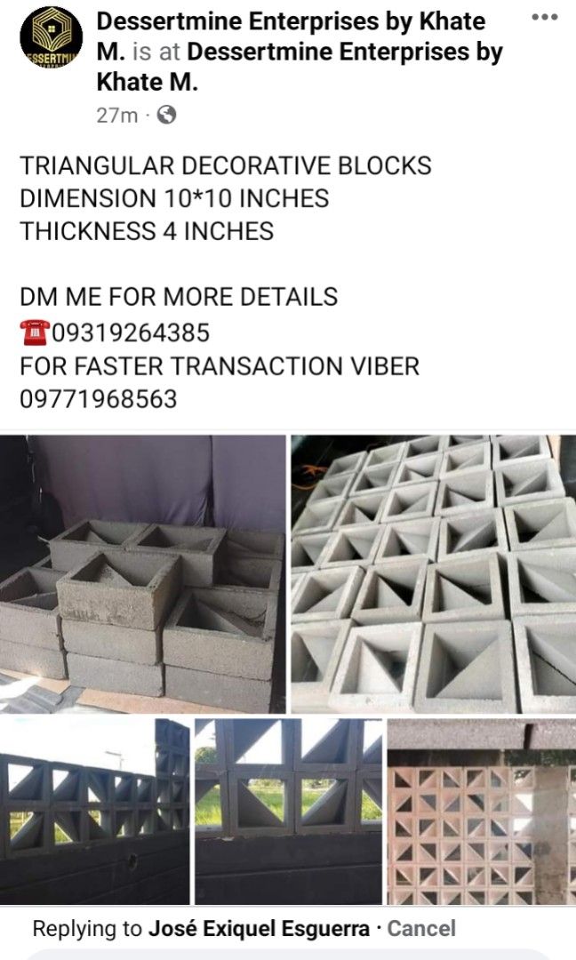 TRIANGULAR DECO BLOCKS, Commercial & Industrial, Construction ...
