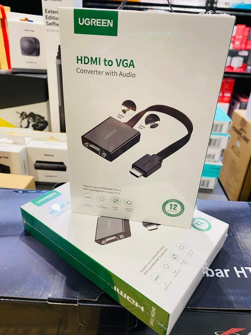 UGREEN HDMI to VGA Converter with 3.5mm Audio Port MM103 40248, Computers & Tech, Parts ...
