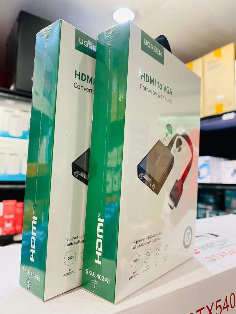 UGREEN HDMI to VGA Converter with 3.5mm Audio Port MM103 40248, Computers & Tech, Parts ...