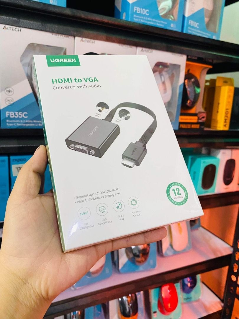 UGREEN HDMI to VGA Converter with 3.5mm Audio Port MM103 40248, Computers & Tech, Parts ...