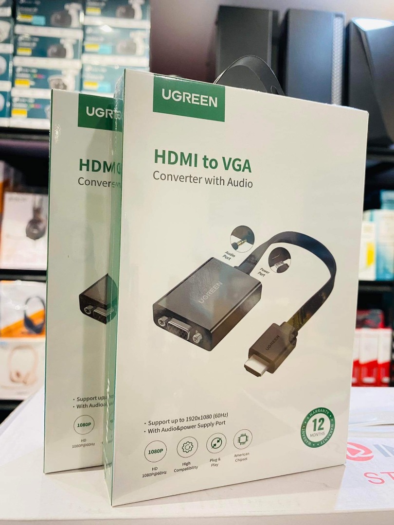 UGREEN HDMI to VGA Converter with 3.5mm Audio Port MM103 40248, Computers & Tech, Parts ...