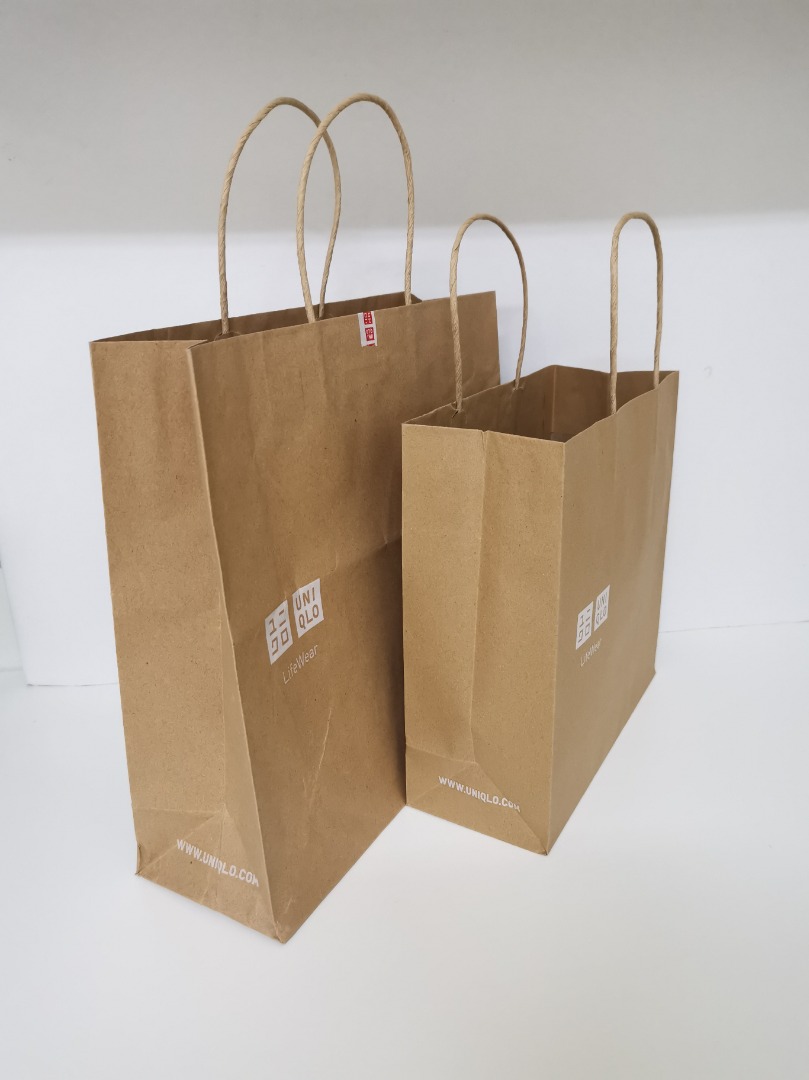 Uniqlo paper bags - Design #2 (6pcs), Hobbies & Toys, Stationery ...