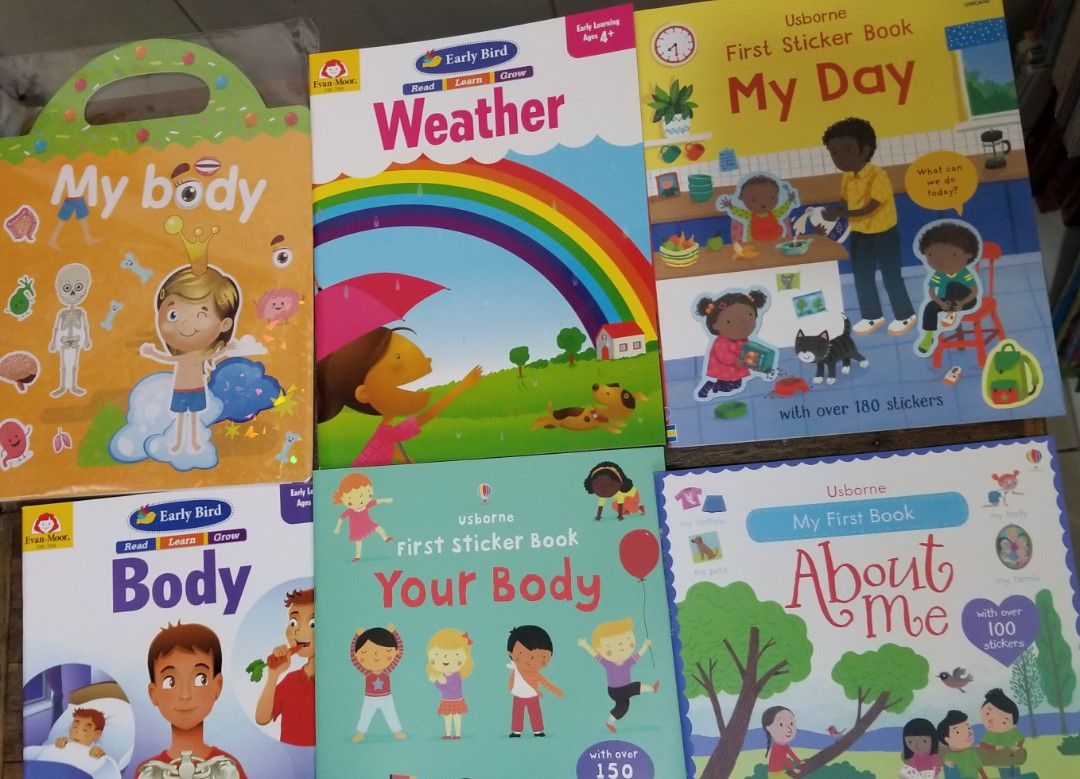 Usborne First Sticker Book Series- My Day Pre-K Activity Workbook on ...