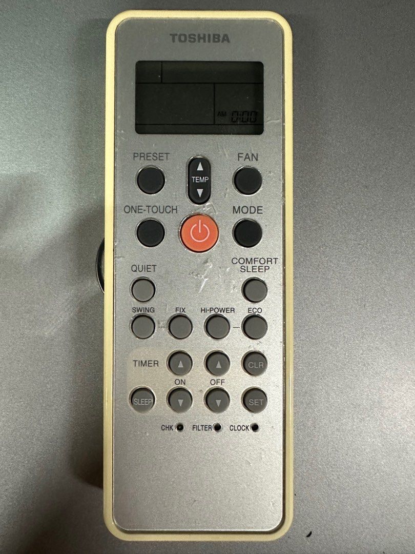 (Used) Toshiba Air Conditioner Remote Control, TV & Home Appliances, Air Conditioners & Heating ...