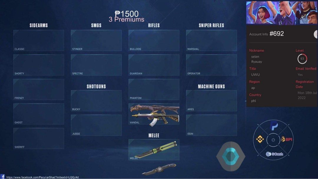 Valorant accounts, Video Gaming, Video Games, Others on Carousell