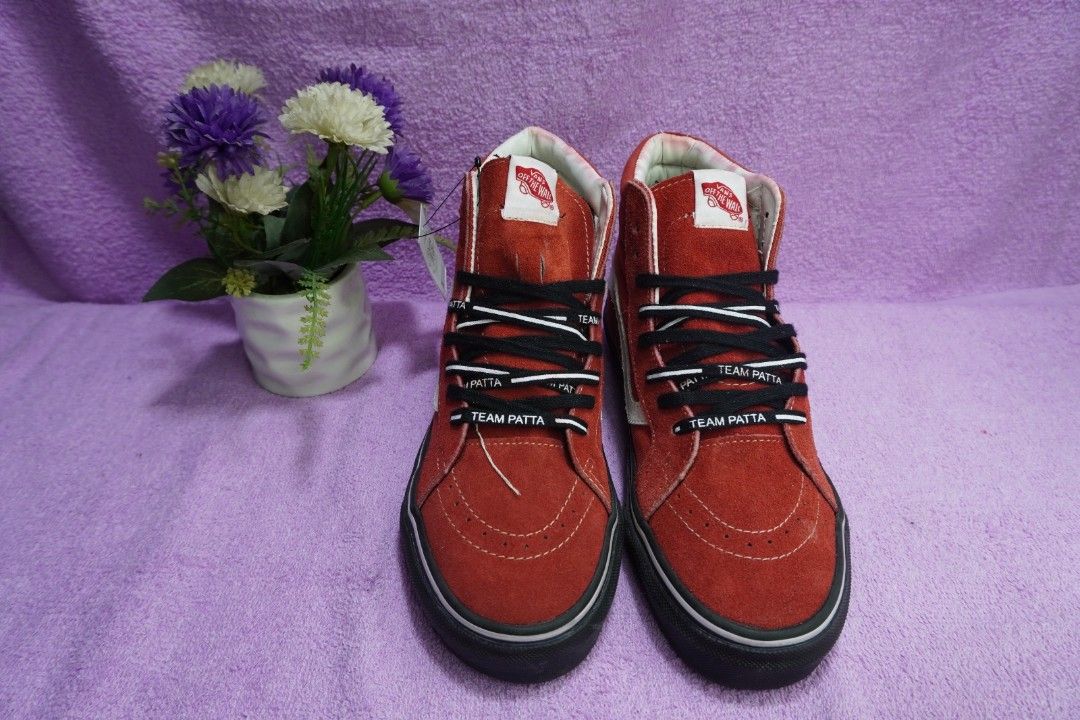 Vans SK8-High Patta Langoustino Black 721277, Fesyen Pria, Sepatu ...