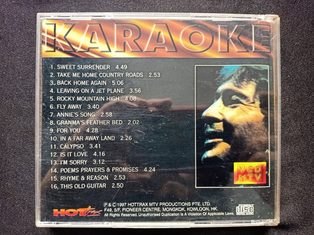 VCD John Denver : Country Roads Collection ( Karaoke), Hobbies & Toys, Music & Media, CDs & DVDs ...