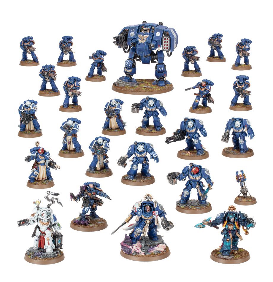 Warhammer 40K Leviathan Boxset Space Marines half set, Hobbies & Toys ...