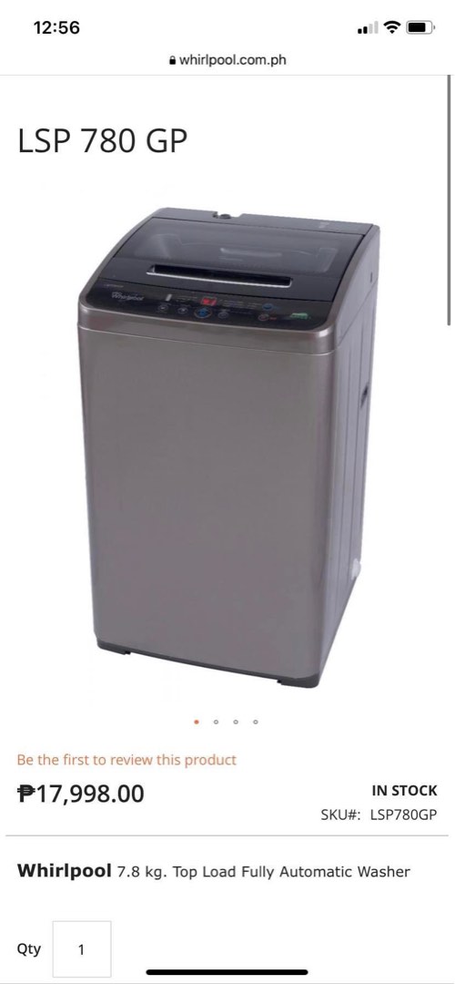 Whirlpool LSP 780 GP, TV & Home Appliances, Washing Machines and Dryers ...