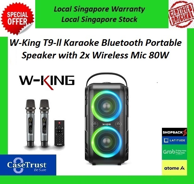 W-KING 80W Bluetooth Speaker Loud, Super Rich Bass, Huge 105dB Sound ...