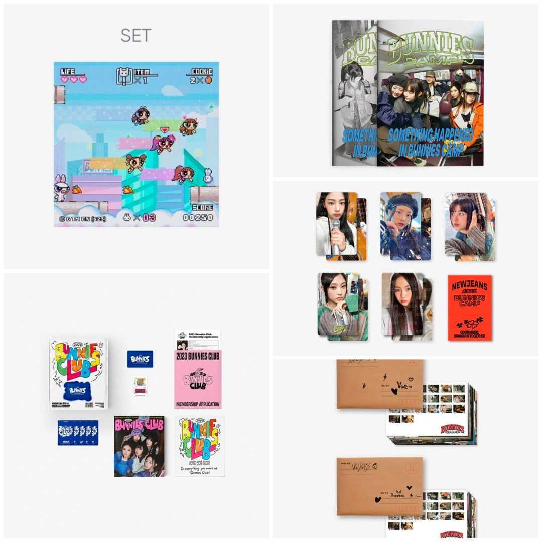 (WTB / LF) K-POP NWJNS NEWJEANS EP2 GET UP OFFICIAL ALBUM / BUNNIES CAMP MERCH / MEMBERSHIP KIT ...