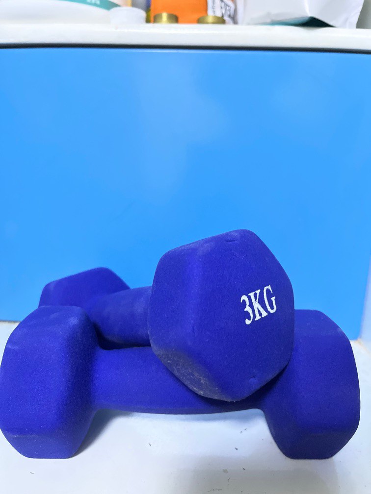 3kg dumbell, Sports Equipment, Exercise & Fitness, Weights & Dumbbells on Carousell