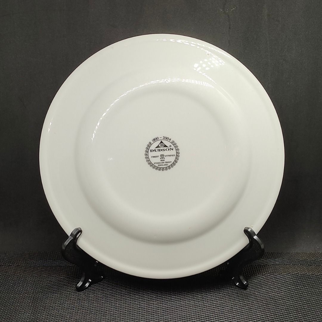 3pcs Dudson Finest Vetrified Stoke-On-Trent, England Plain White Plate ...