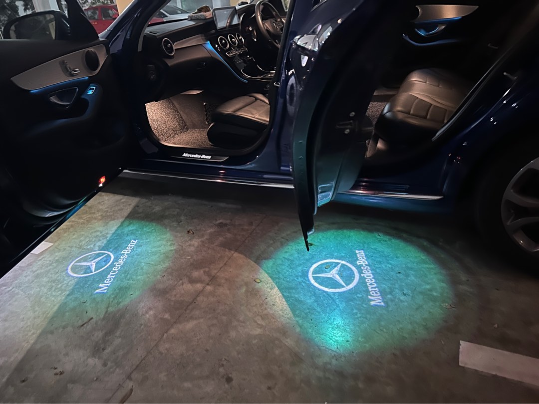 4pc Mercedes door light, Car Accessories, Accessories on Carousell