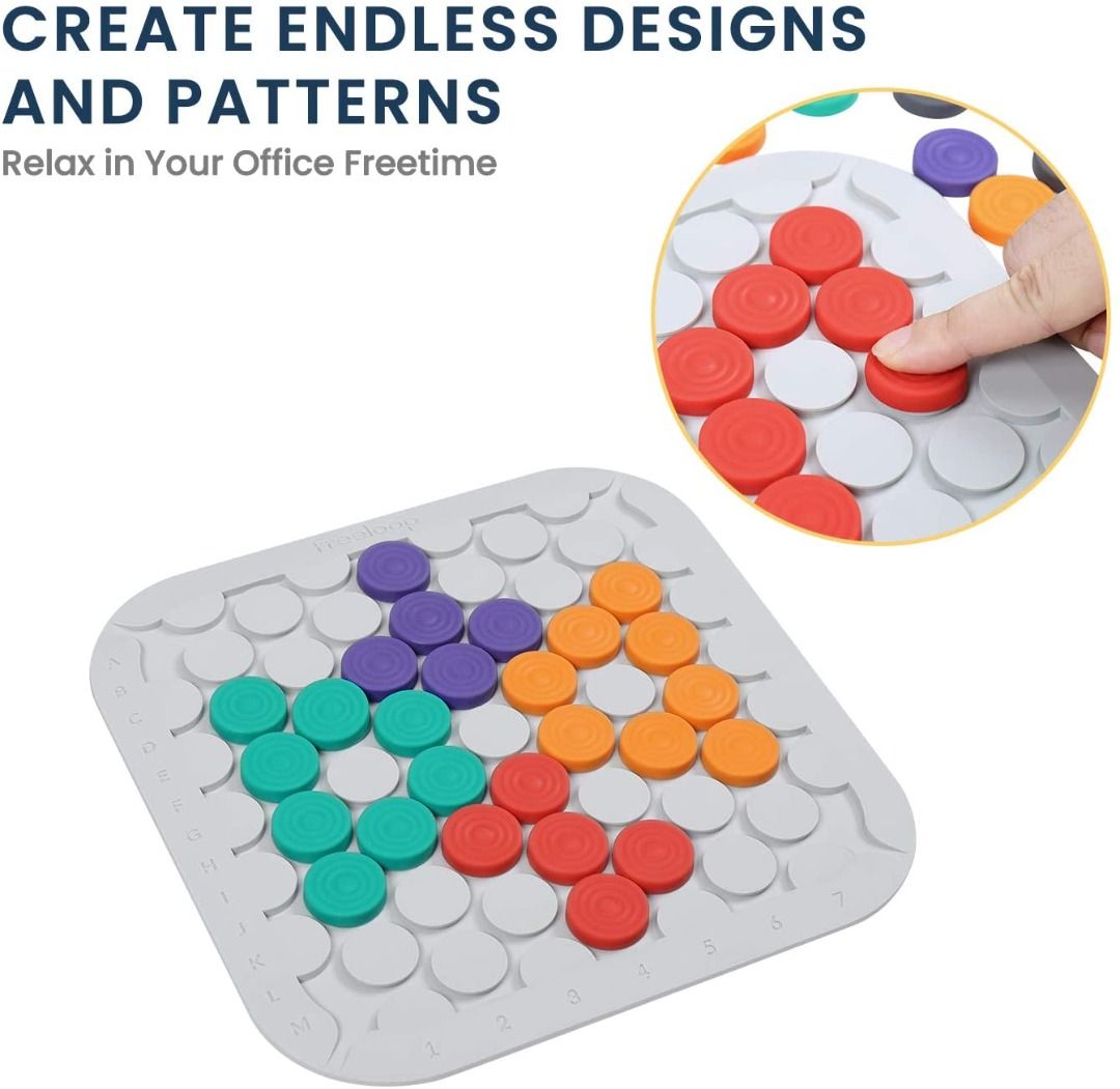 50 TILES FREELOOP Desk Pad Design Your Own DIY with Pop On Tiles ...