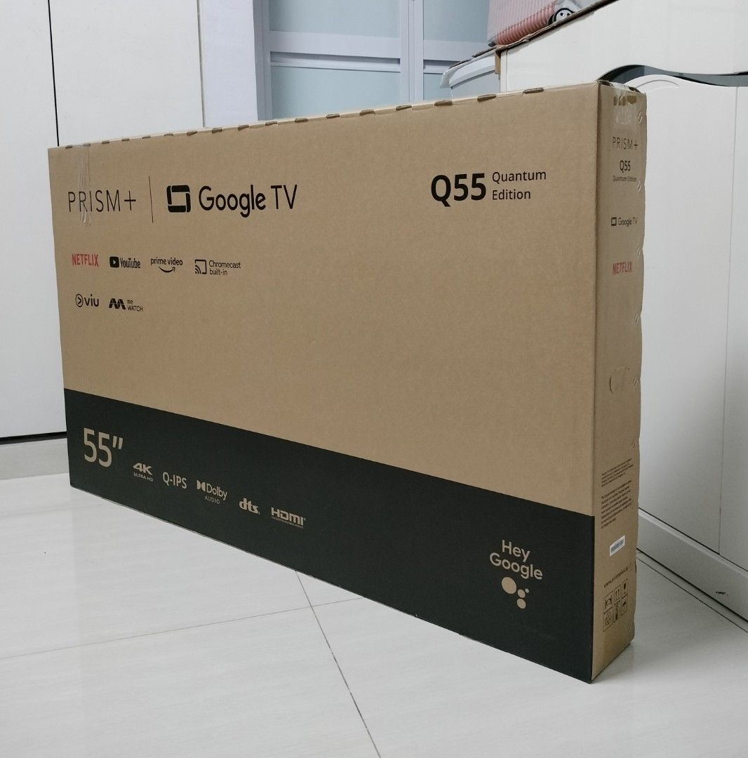 55 inch Prism+ TV Empty Box With Complete Set Of Styrofoam, TV & Home ...