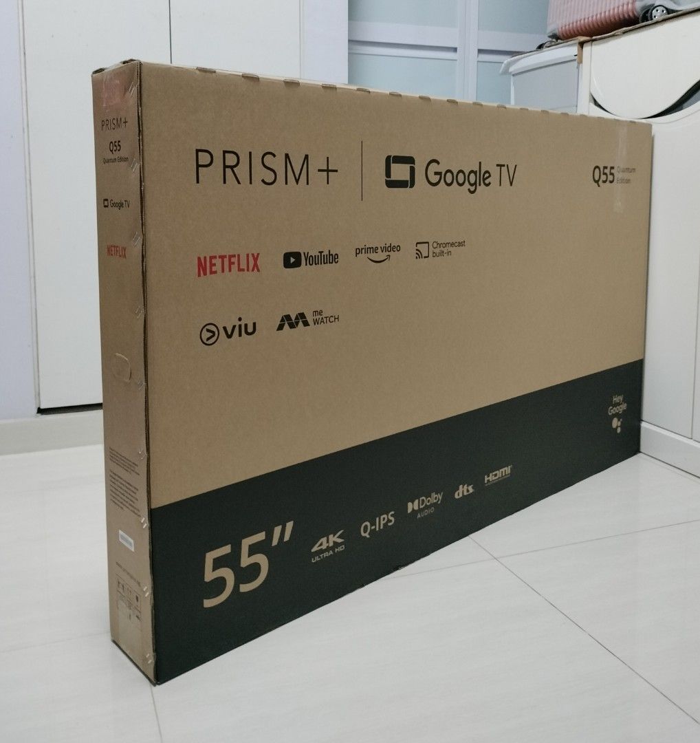 55 inch Prism+ TV Empty Box With Complete Set Of Styrofoam, TV & Home ...