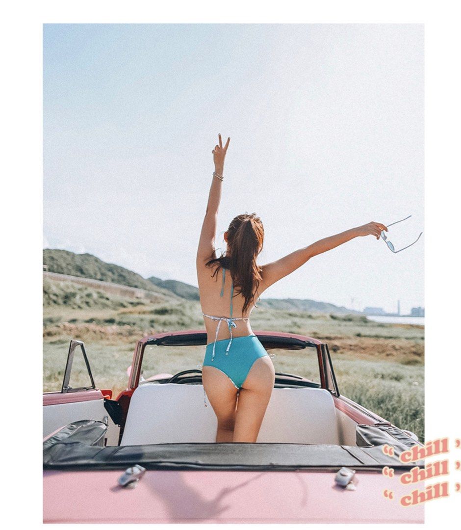 #極新二手 Air Space IRIS聯名星貝金飾爆乳雙綁比基尼(厚杯款), 她的時尚, 上衣, 其他上衣在旋轉拍賣