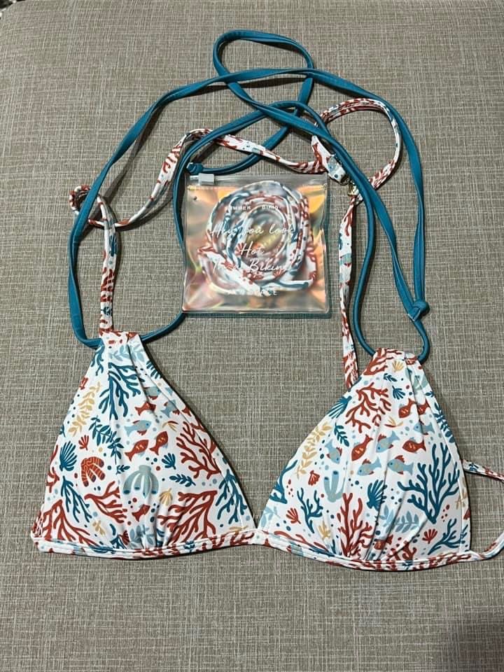 #極新二手 Air Space IRIS聯名星貝金飾爆乳雙綁比基尼(厚杯款), 她的時尚, 上衣, 其他上衣在旋轉拍賣