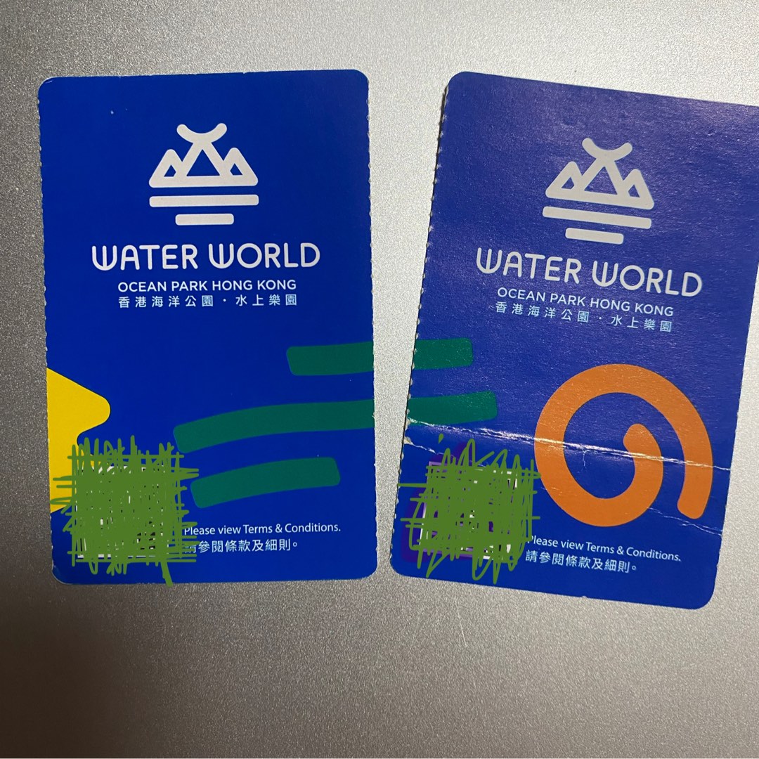 海洋公園水上樂園門票 x2 (30/6 前使用）, 門票＆禮券, 活動門票 - Carousell