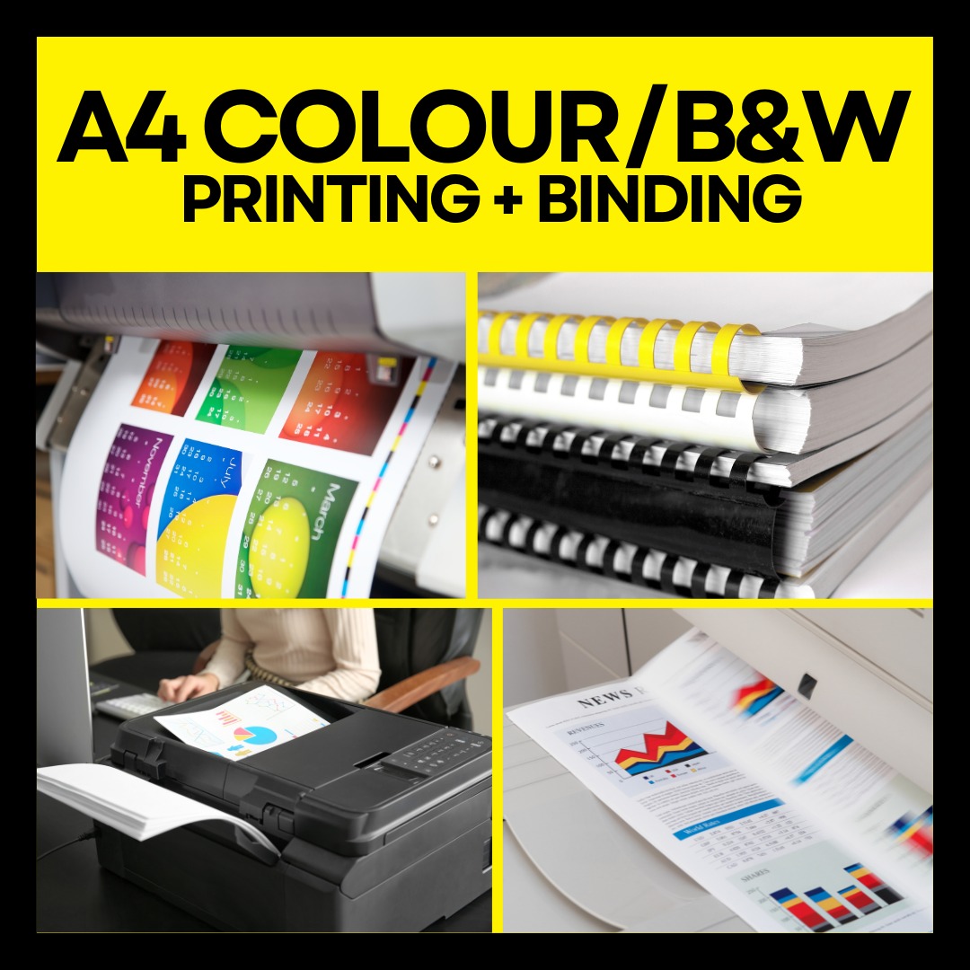 A4 Colour/B&W Printing, Comb Binding, Business Services, Printing ...