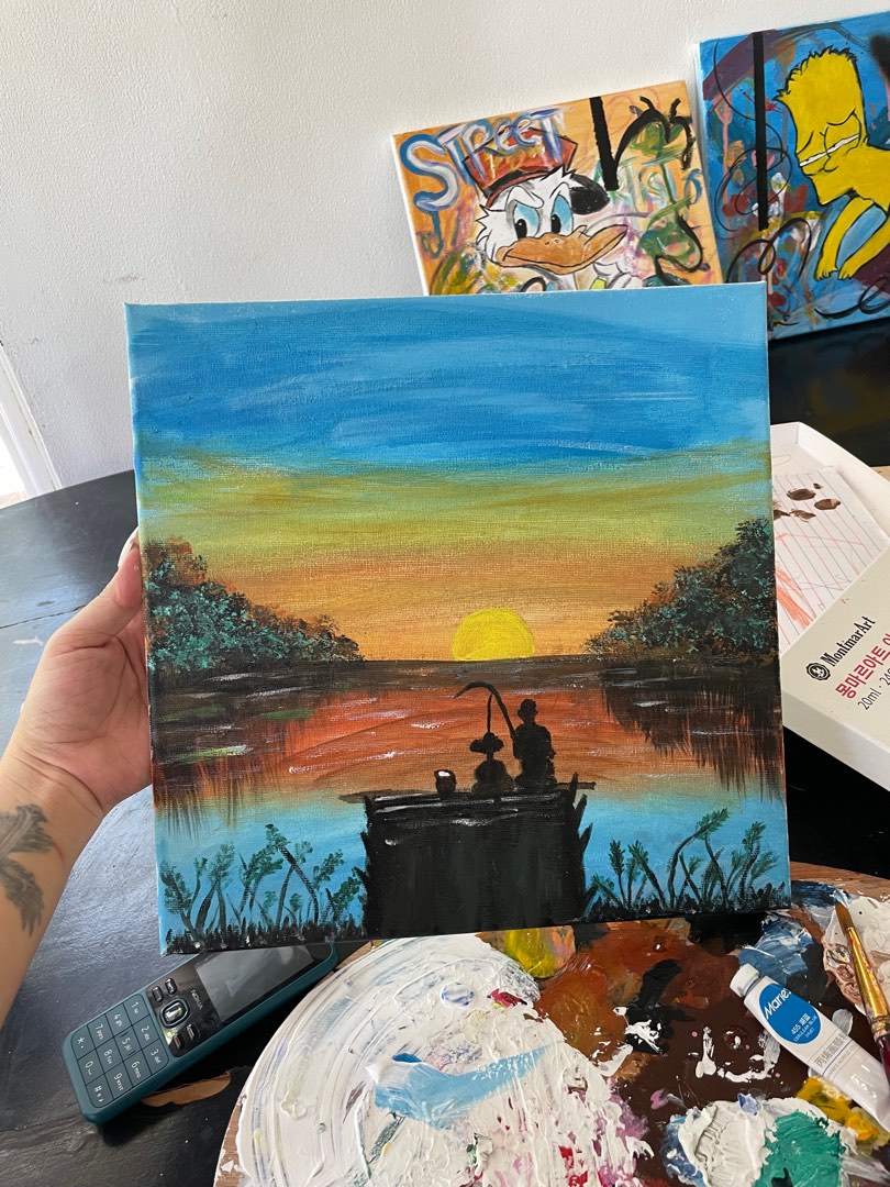 Acrylic paint on Carousell