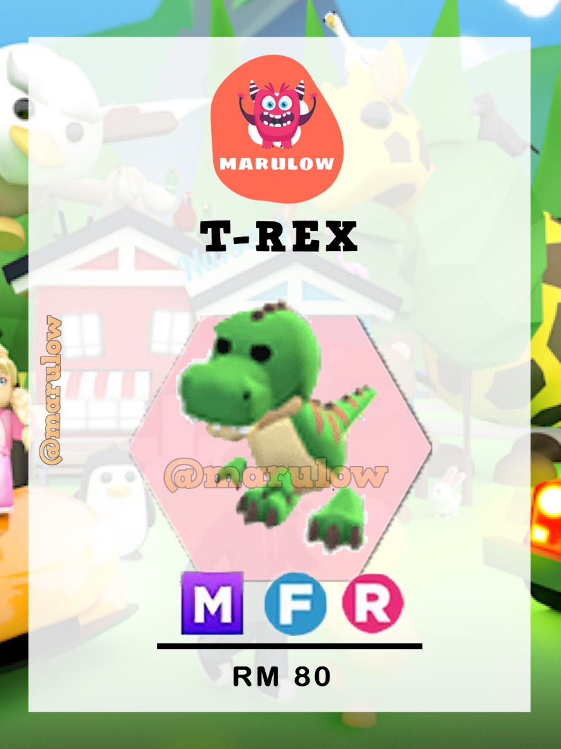 Adopt Me -T-Rex MFR ( Roblox ), Video Gaming, Gaming Accessories, In ...