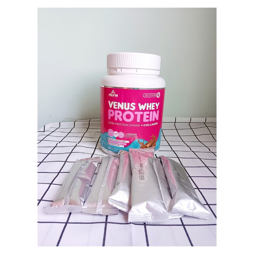 AGYM NUTRITION VENUS WHEY PROTEIN for Ladies 600g 18Sachets, + Collagen ...