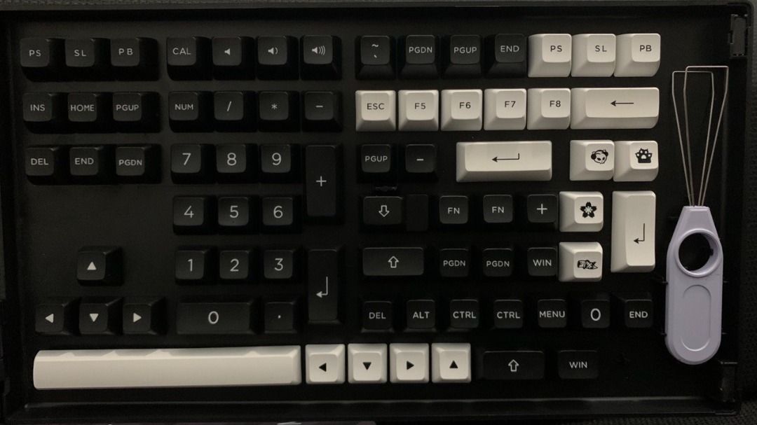 Akko White On Black ASA PBT keycaps (158 keys), Computers & Tech, Parts ...