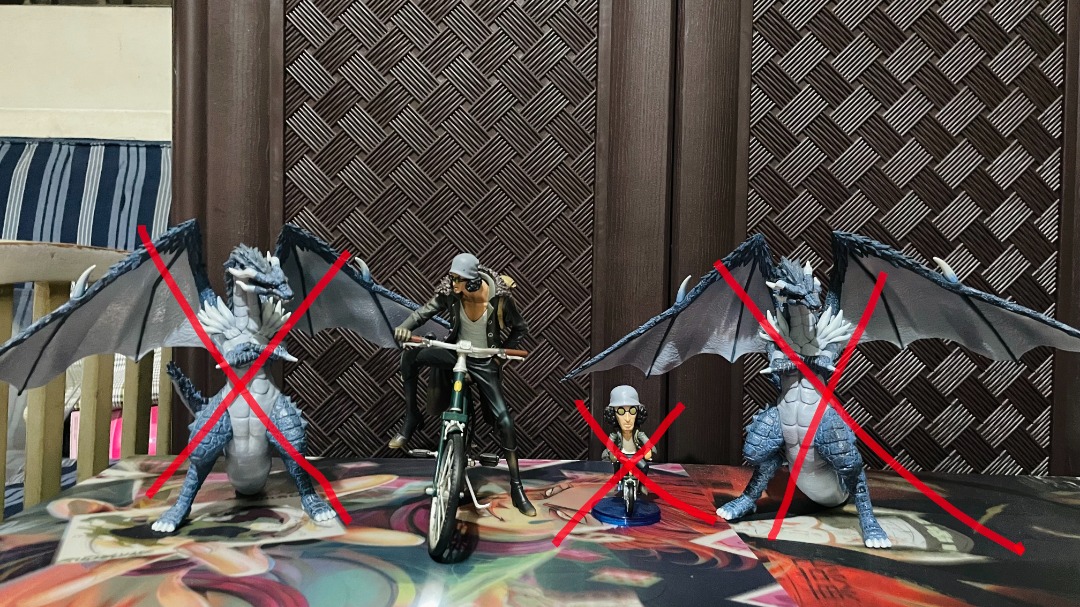 One Piece Aokiji / Kuzan on bike, Hobbies & Toys, Toys & Games on Carousell