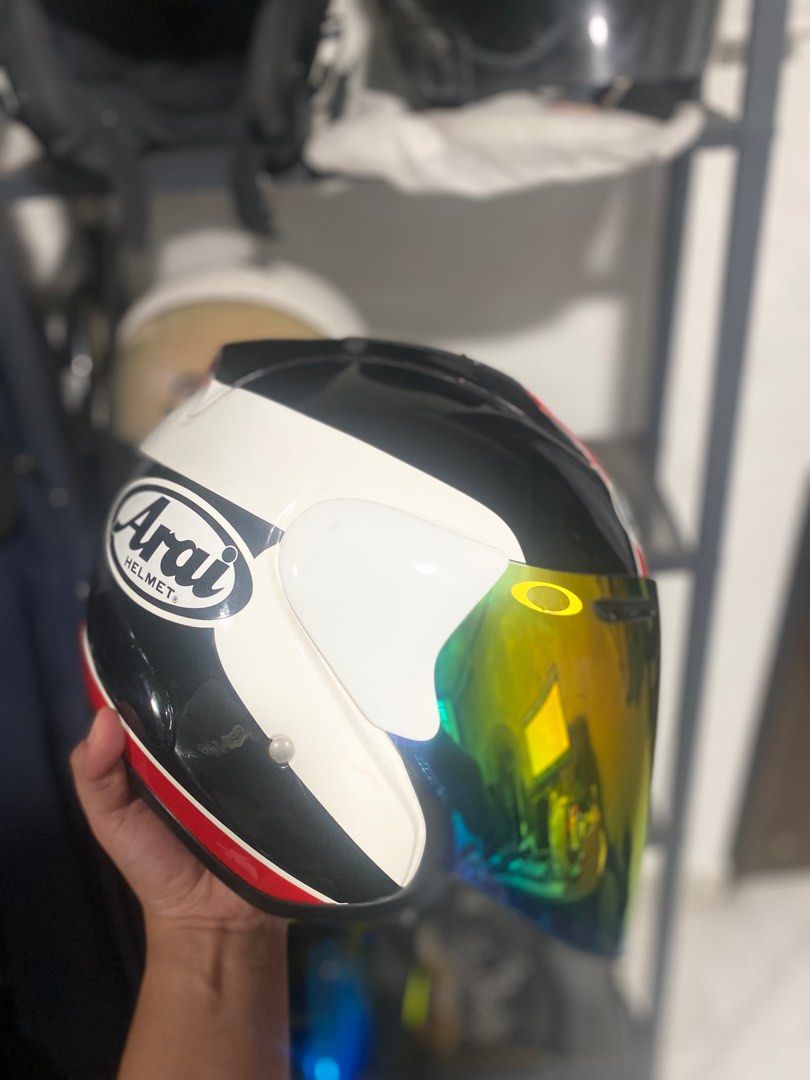 Arai Ram 3 Taira Red, Motorcycles, Motorcycle Apparel on Carousell