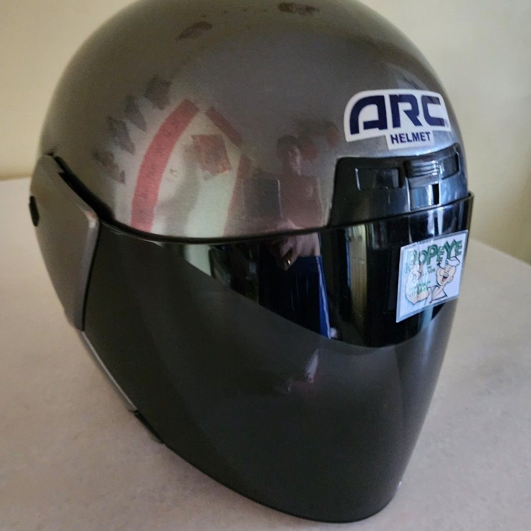 ARC ASTRO HELMET GLOSS GREY COLOR, Motorcycles, Motorcycle Accessories ...