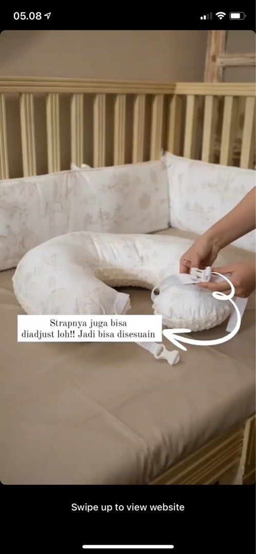 Baby loop x cherry dreamy Nursing Pillow country side beige dot bantal ...