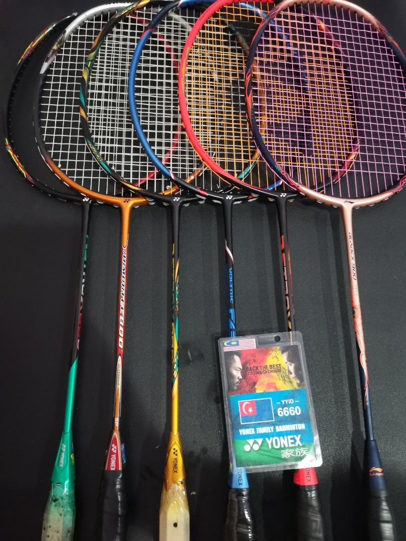 Badminton yonex lining Victor, Sports Equipment, Sports & Games, Racket ...