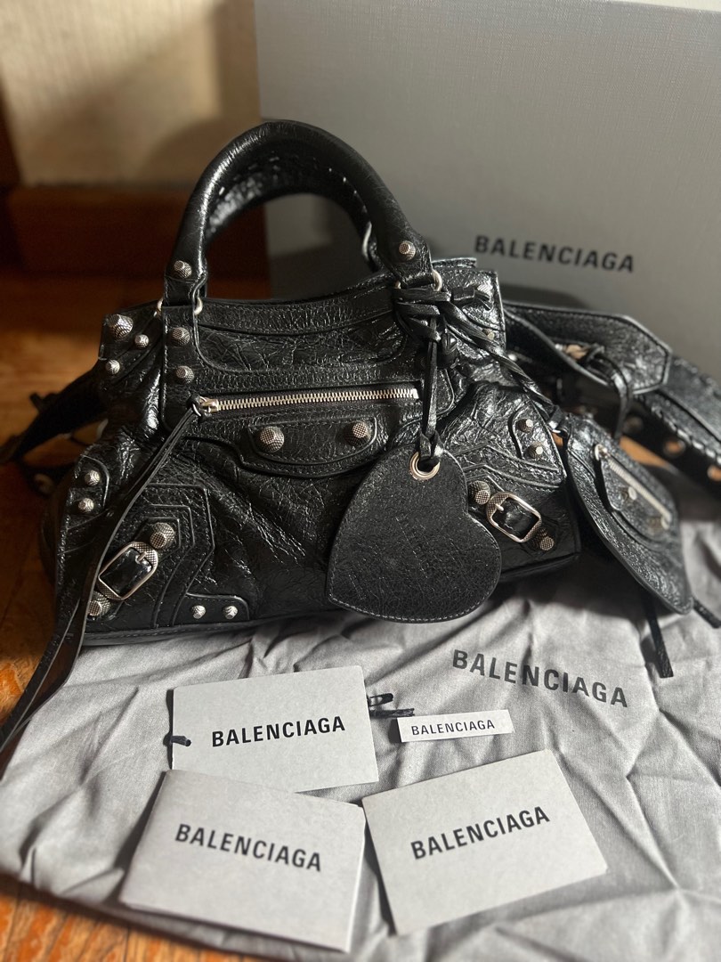 Balenciaga Neo Cagole XS black with sliver hardware, Luxury, Bags ...